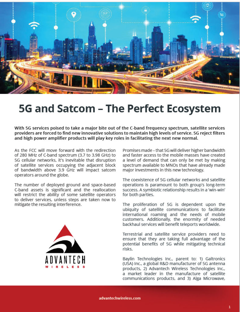 5G and Satcom – The Perfect Ecosystem - Advantech Wireless Technologies Inc.